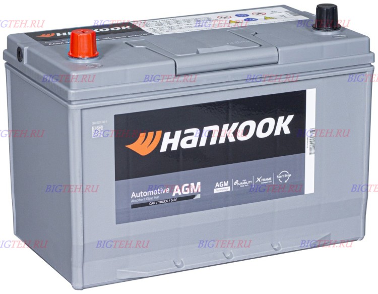 Аккумулятор HANKOOK AGM S115D31R 90Ач 800А прям.пол. купить в Москве ...