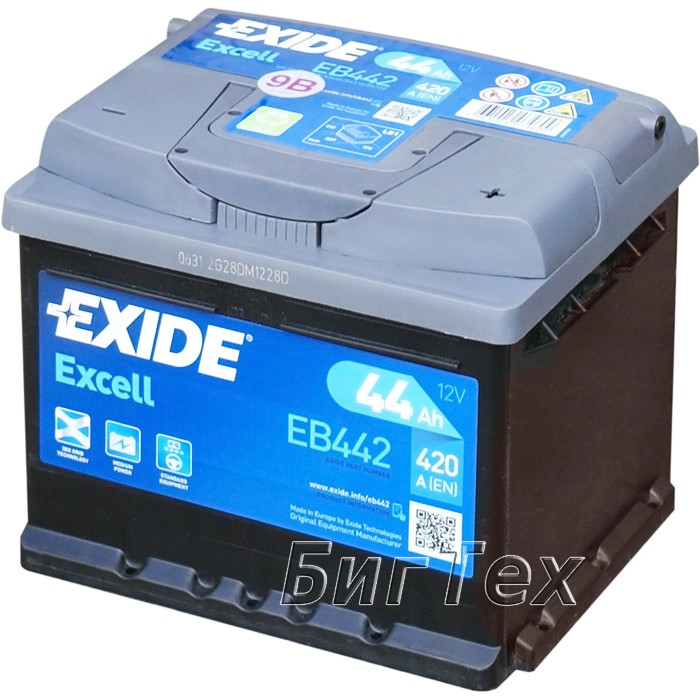 Аккумулятор Exide EB442 44Ач (44Ah 420А) купить в Москве, доставка